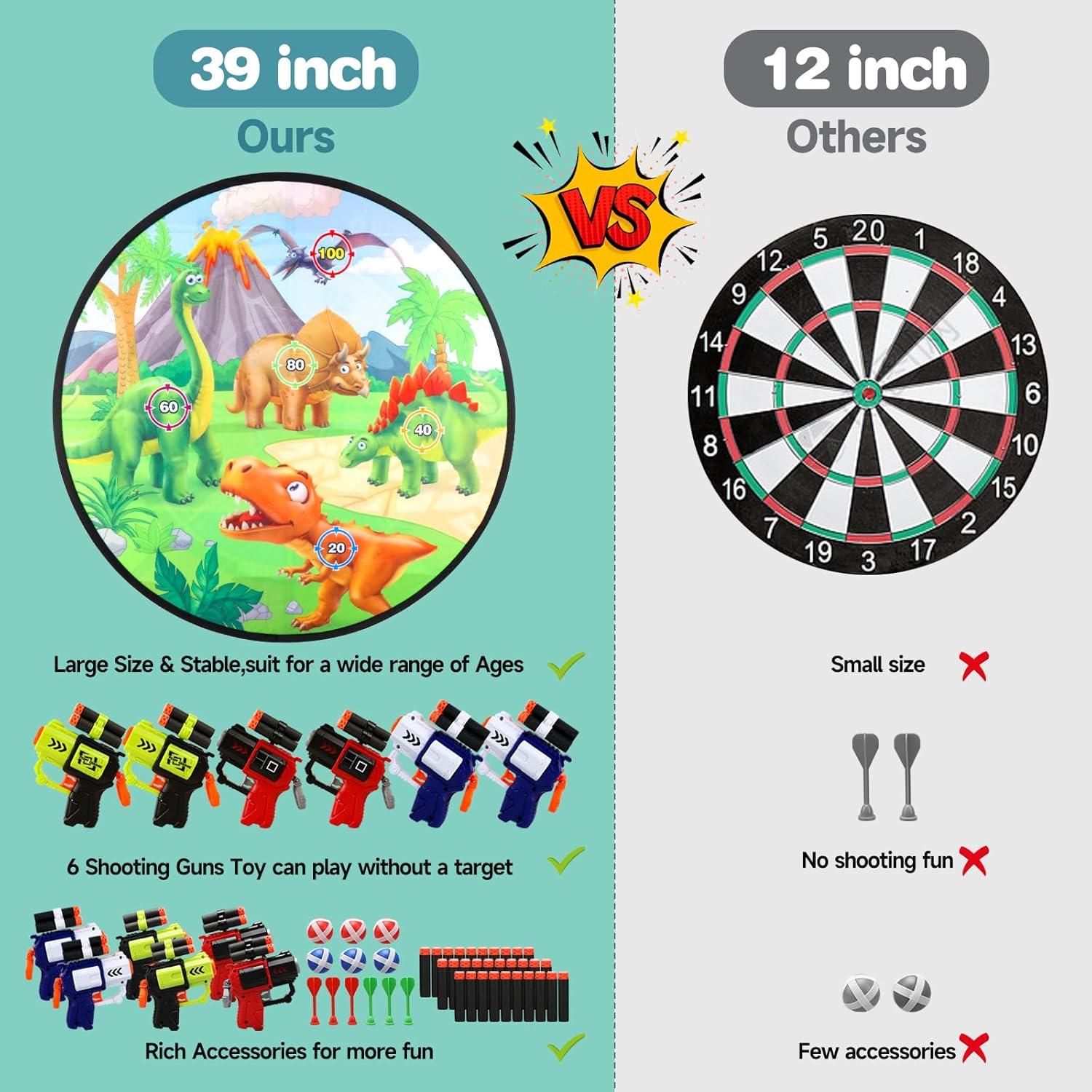 VATOS 29 Inches Dart Board Shooting Game Set – Hanging Double Sided ...