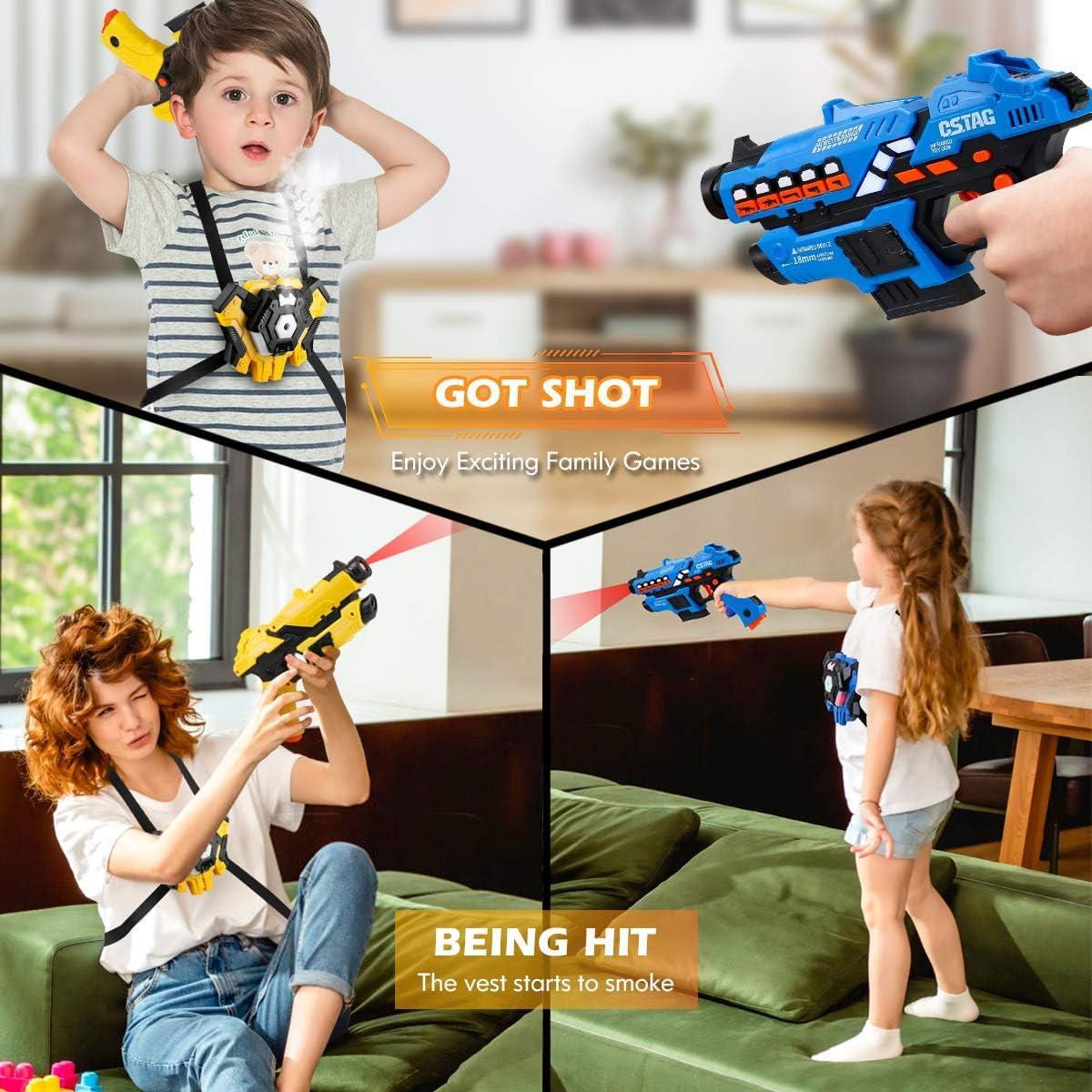 VATOS Laser Tag – Set of 4 Laser Tag with LED Display Screen and Mist ...