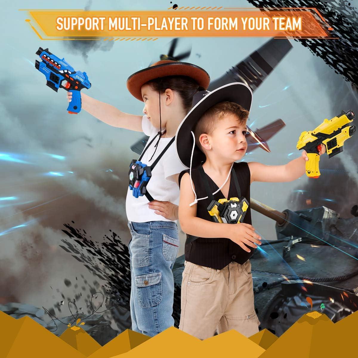 VATOS Laser Tag – Set of 4 Laser Tag with LED Display Screen and Mist ...